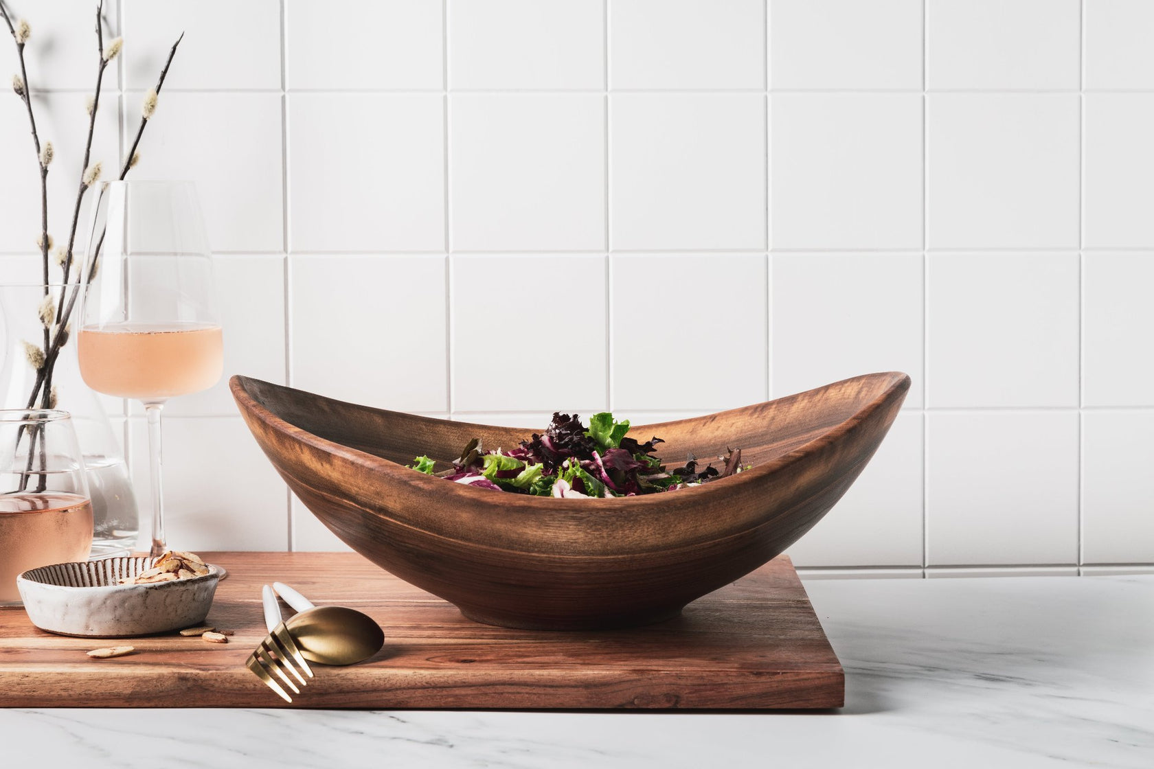 Large Live Edge (oval) Wooden Bowl | Andrew Pearce Bowls